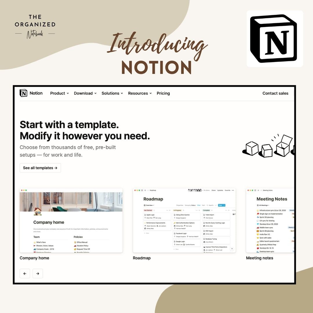 What Is Notion And How To Get Started The Organized Notebook 7459