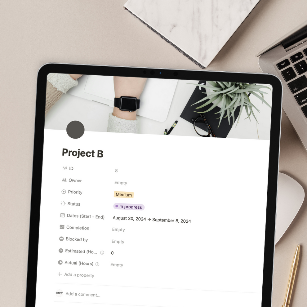 ULTIMATE Project & Task Manager Notion Template – The Organized Notebook