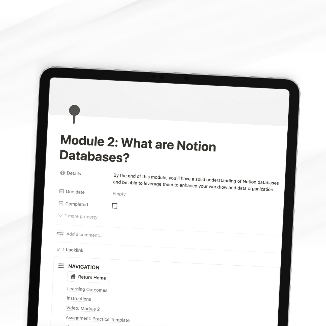 Notion Mastery Course: Learn by Building – The Organized Notebook