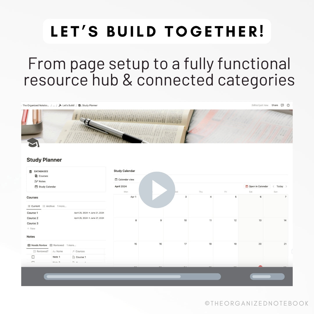 Workshop: How to Build a Study Planner with Notion? (May 2nd, 2024 ...