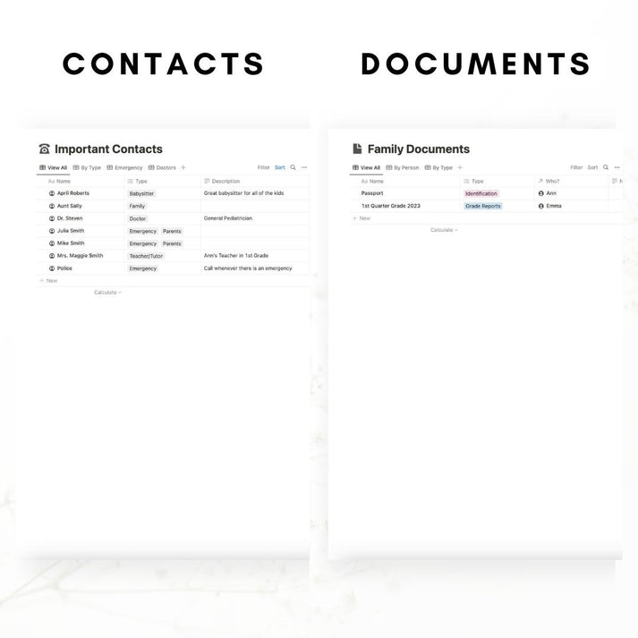 Family Planner & Organizer Notion Template – The Organized Notebook