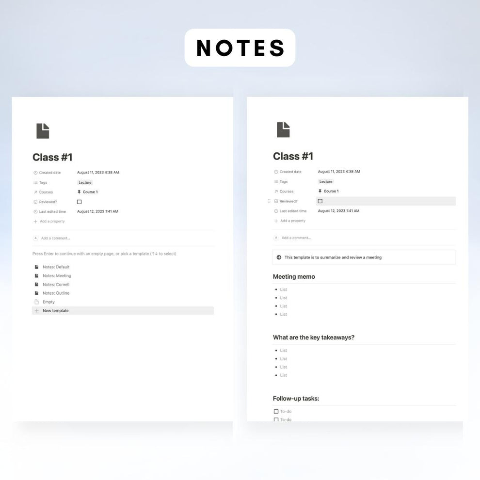 Student Planner Notion Template: Mountain Theme – The Organized Notebook