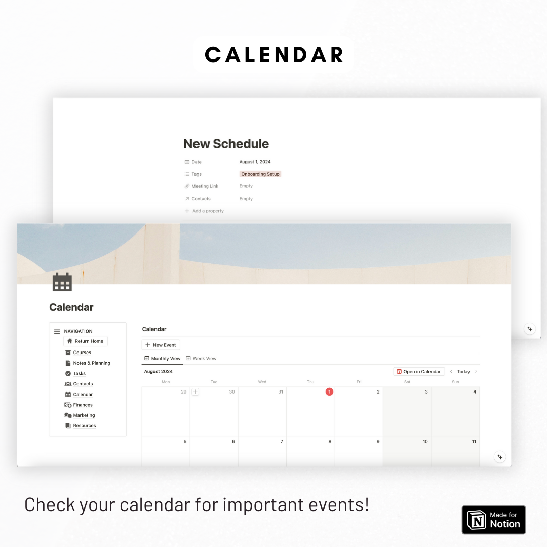 Ultimate Course Creator Dashboard Notion Template – The Organized Notebook