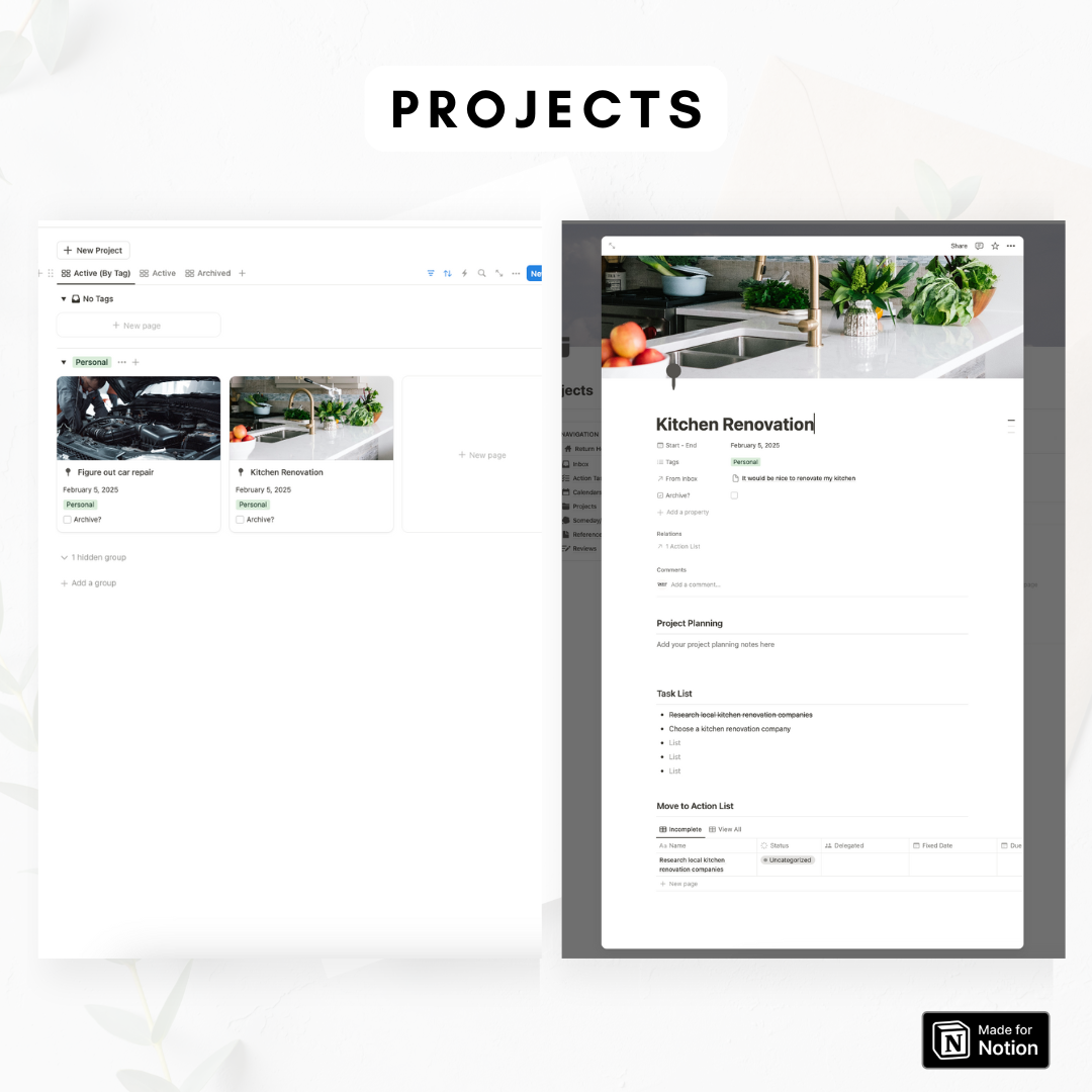 ULTIMATE Getting Things Done Notion Template – The Organized Notebook