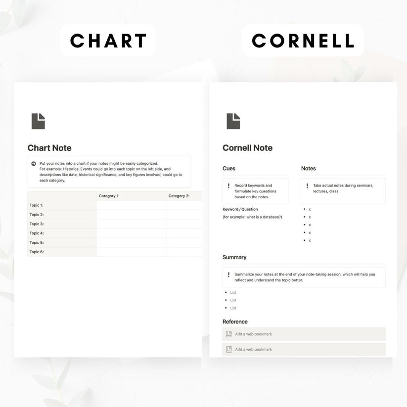 Note-Taking Notion Template Bundle – The Organized Notebook