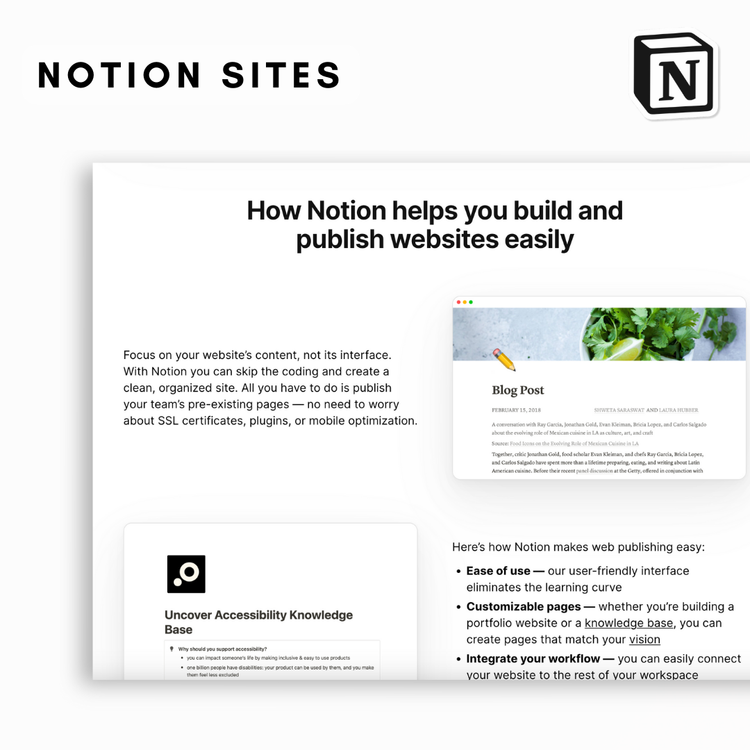Notion Sites – The Organized Notebook