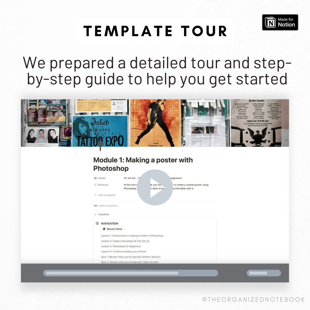 Digital Course Platform Notion Template – The Organized Notebook