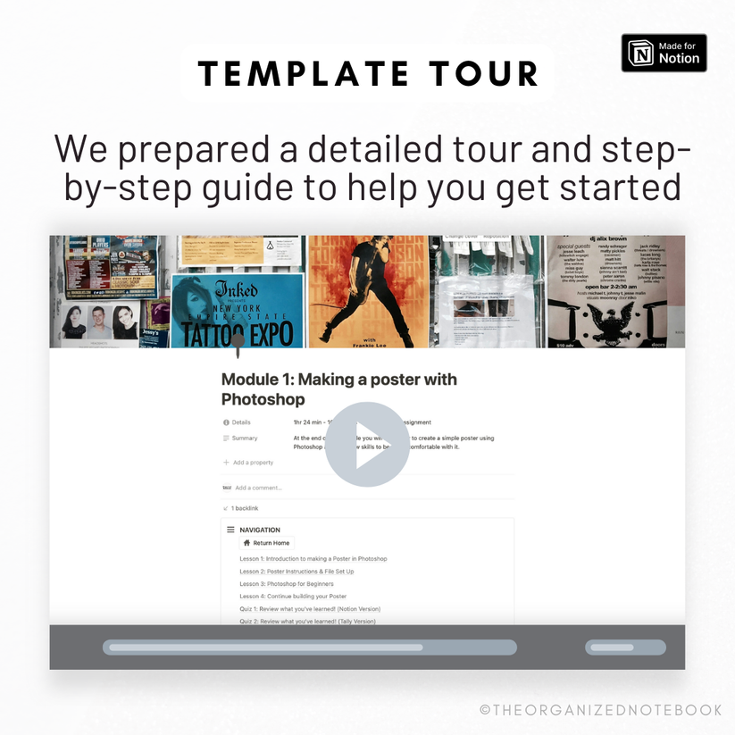 Digital Course Platform Notion Template – The Organized Notebook