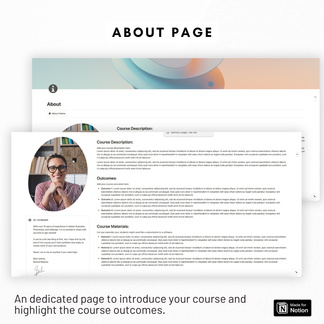 Digital Course Platform Notion Template – The Organized Notebook