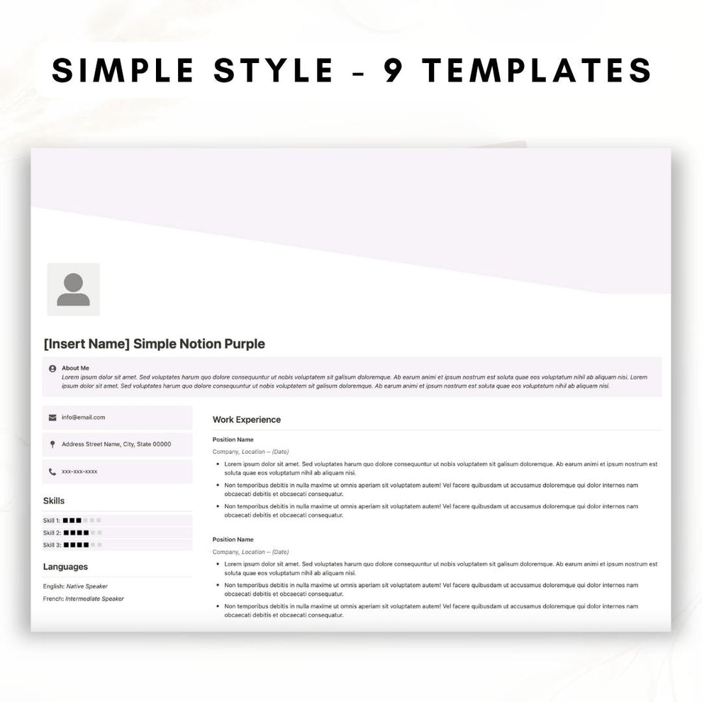 CV & Resume Notion Template Bundle (32 Templates + Cover Photos) – The ...
