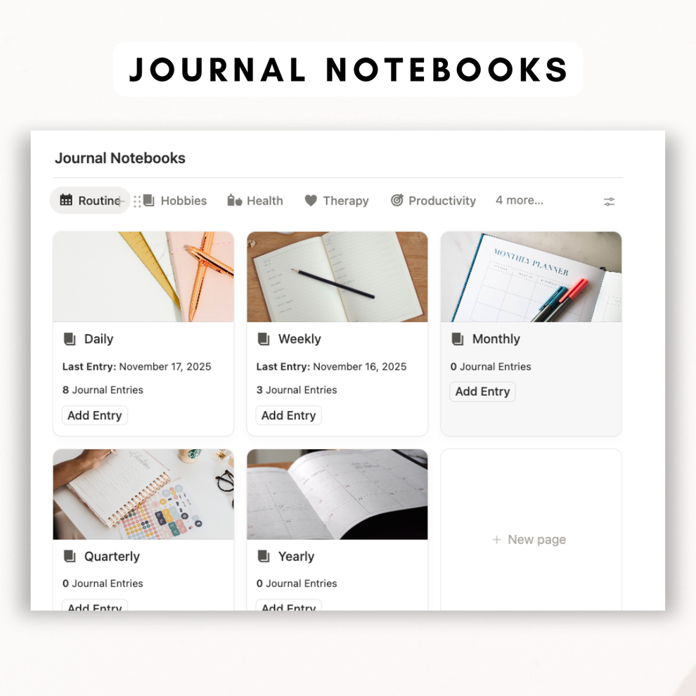 ULTIMATE Digital Journal Notion Template – The Organized Notebook