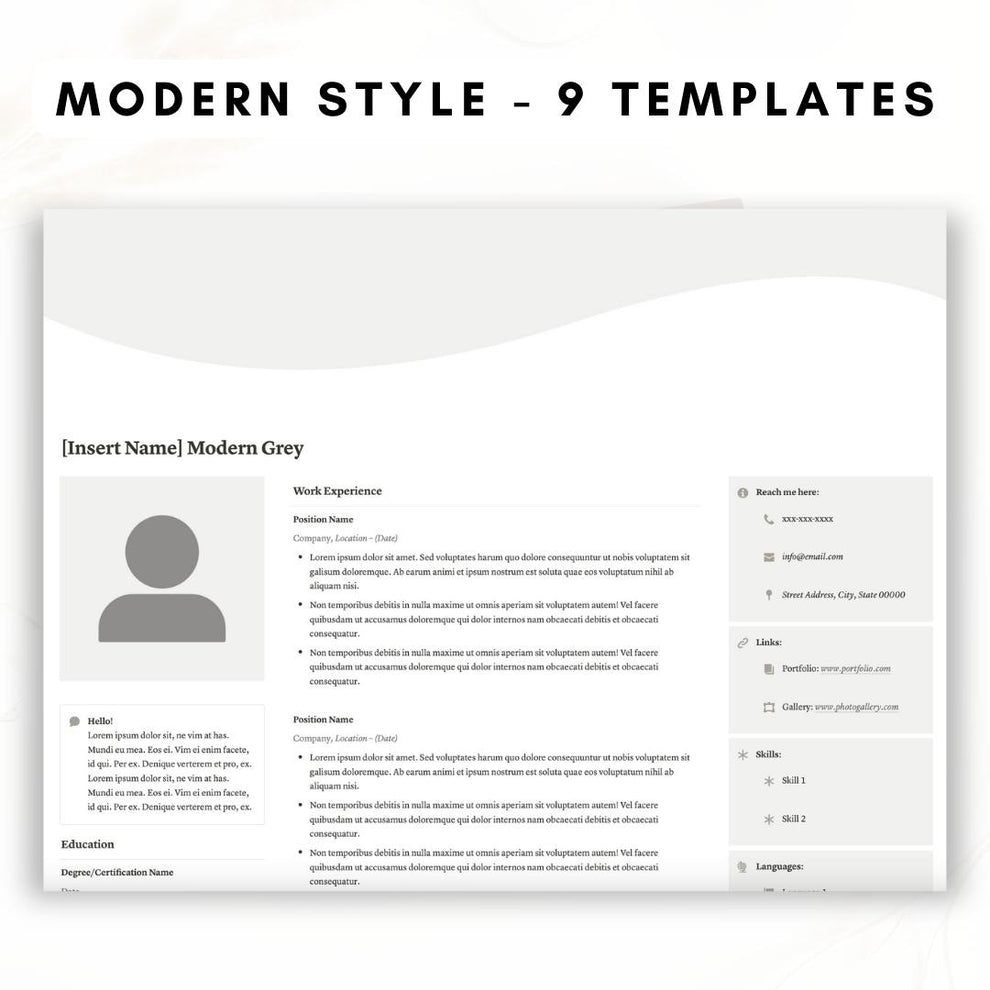 CV & Resume Notion Template Bundle (32 Templates + Cover Photos) – The ...
